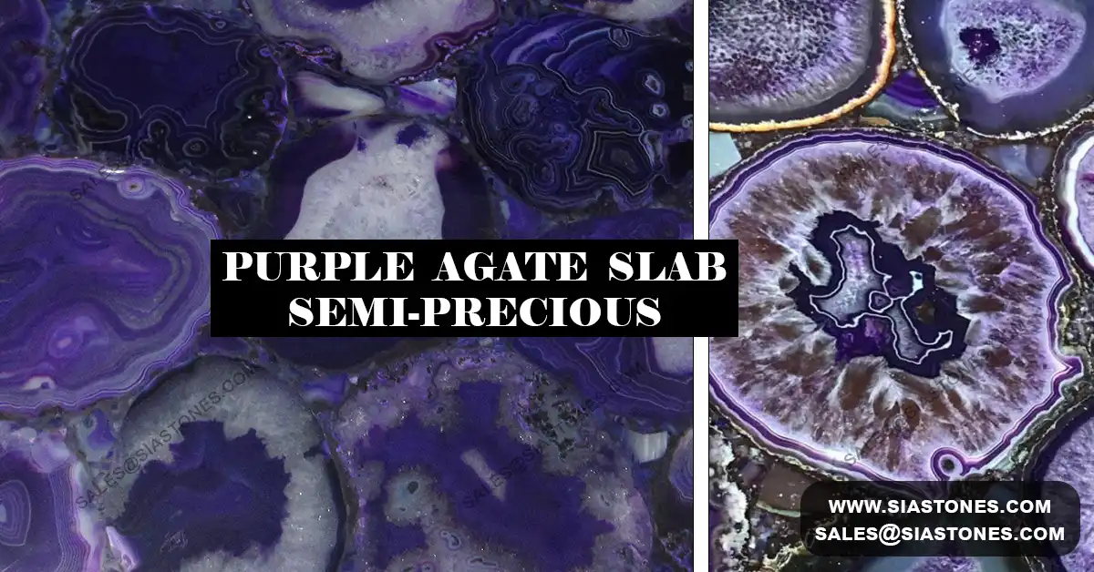 Purple Agate Slab - Backlit Countertops and Tiles - Global Delivery